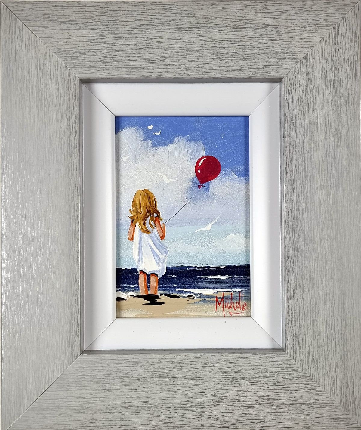 Michelle Carlin | Red Balloon by the Shore | MutualArt