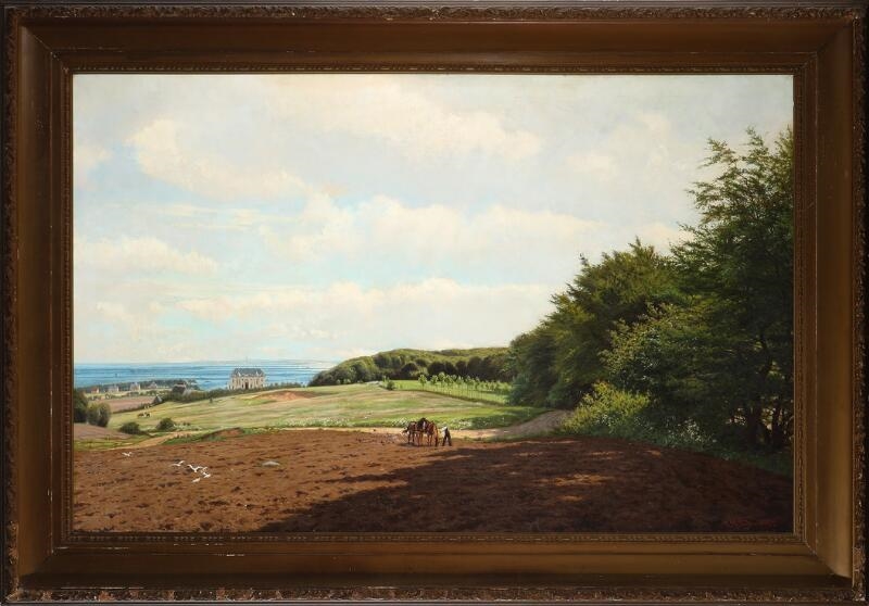 Carl Milton Jensen | Landscape with a view towards Marselisborg Castle ...