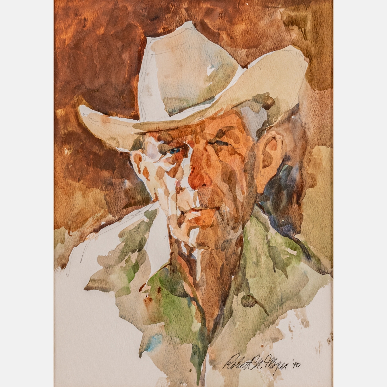 Robert M. Moyer | Portrait of a Cowboy (1990) | MutualArt