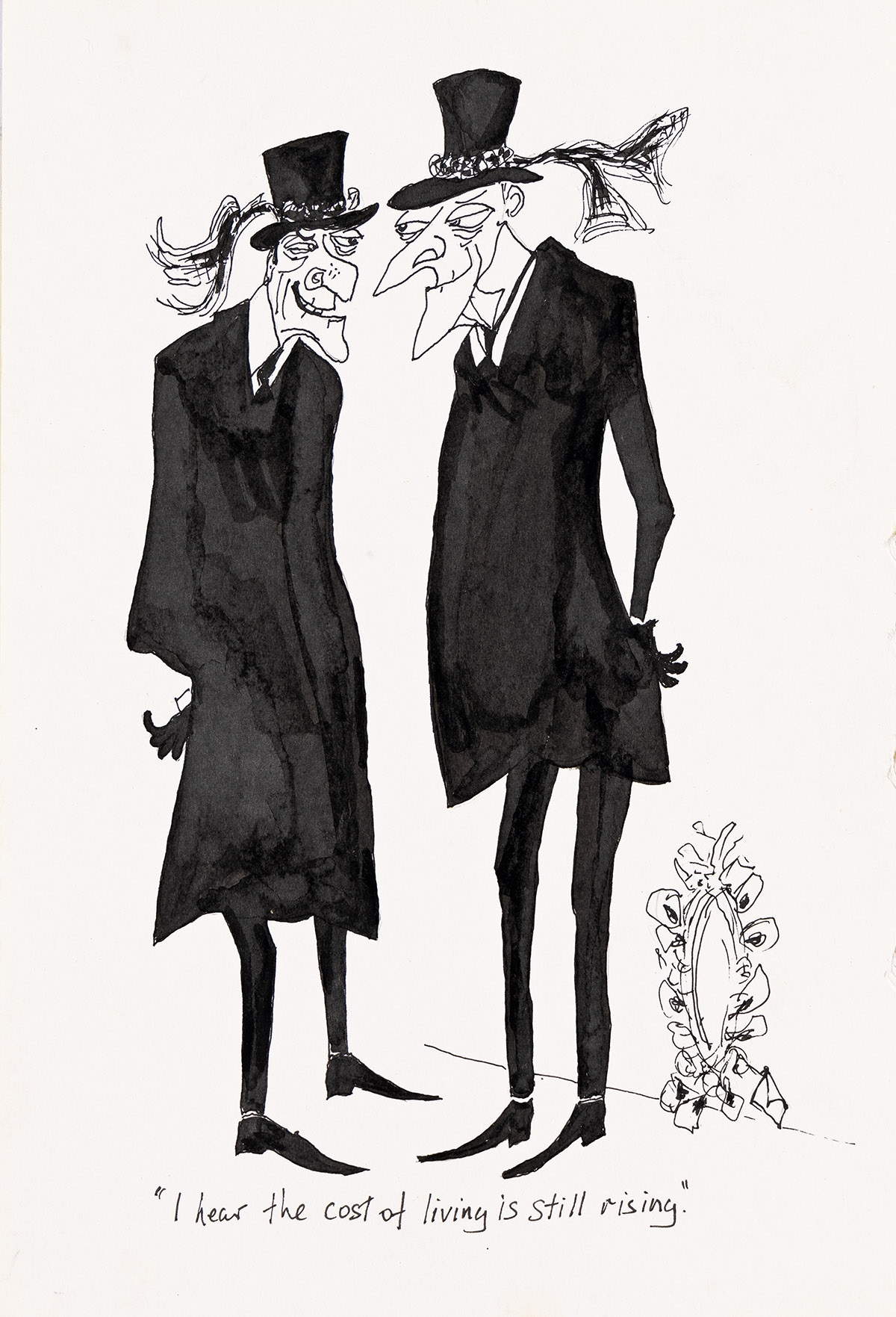 Ronald Searle | I hear the cost of living is still rising. (Circa 1960 ...