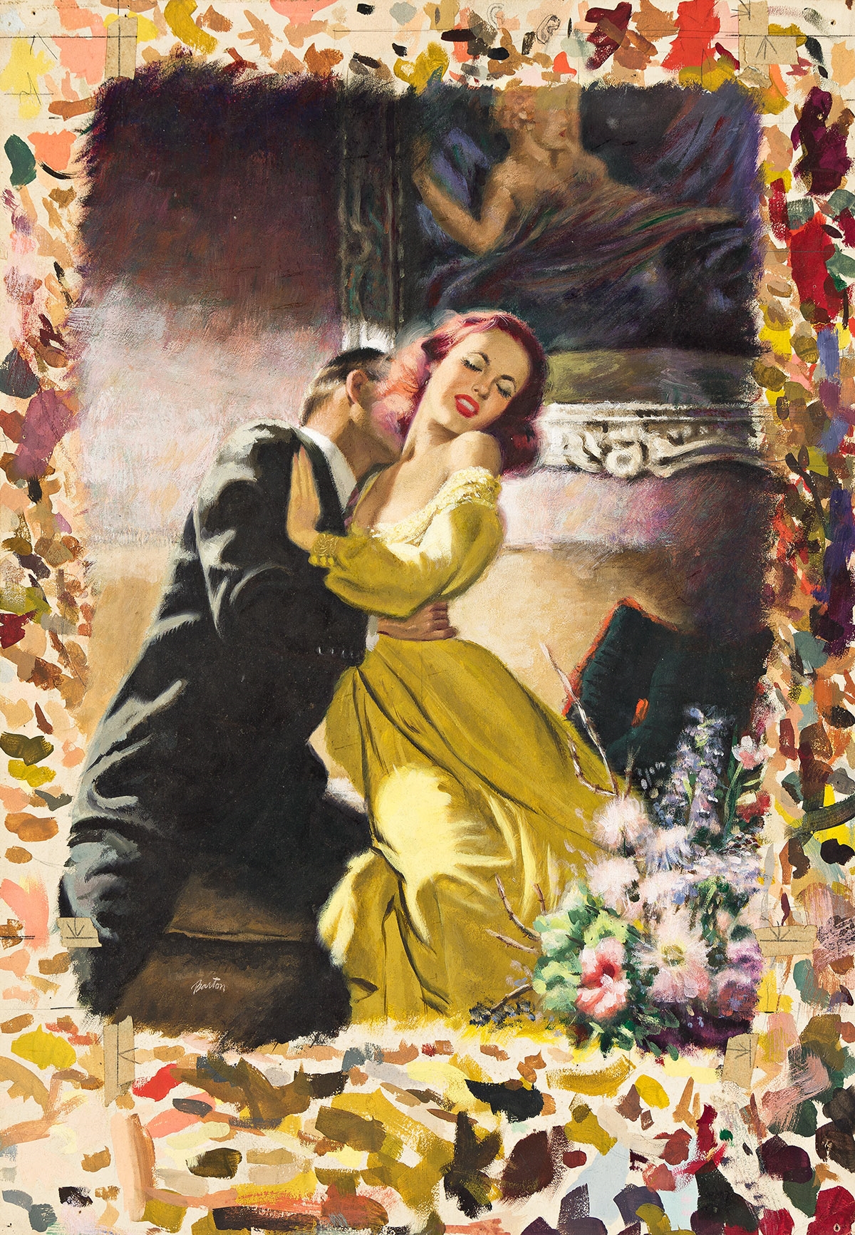 Harry Lang Barton | Couple's passionate embrace. (1939 - 1945) | MutualArt