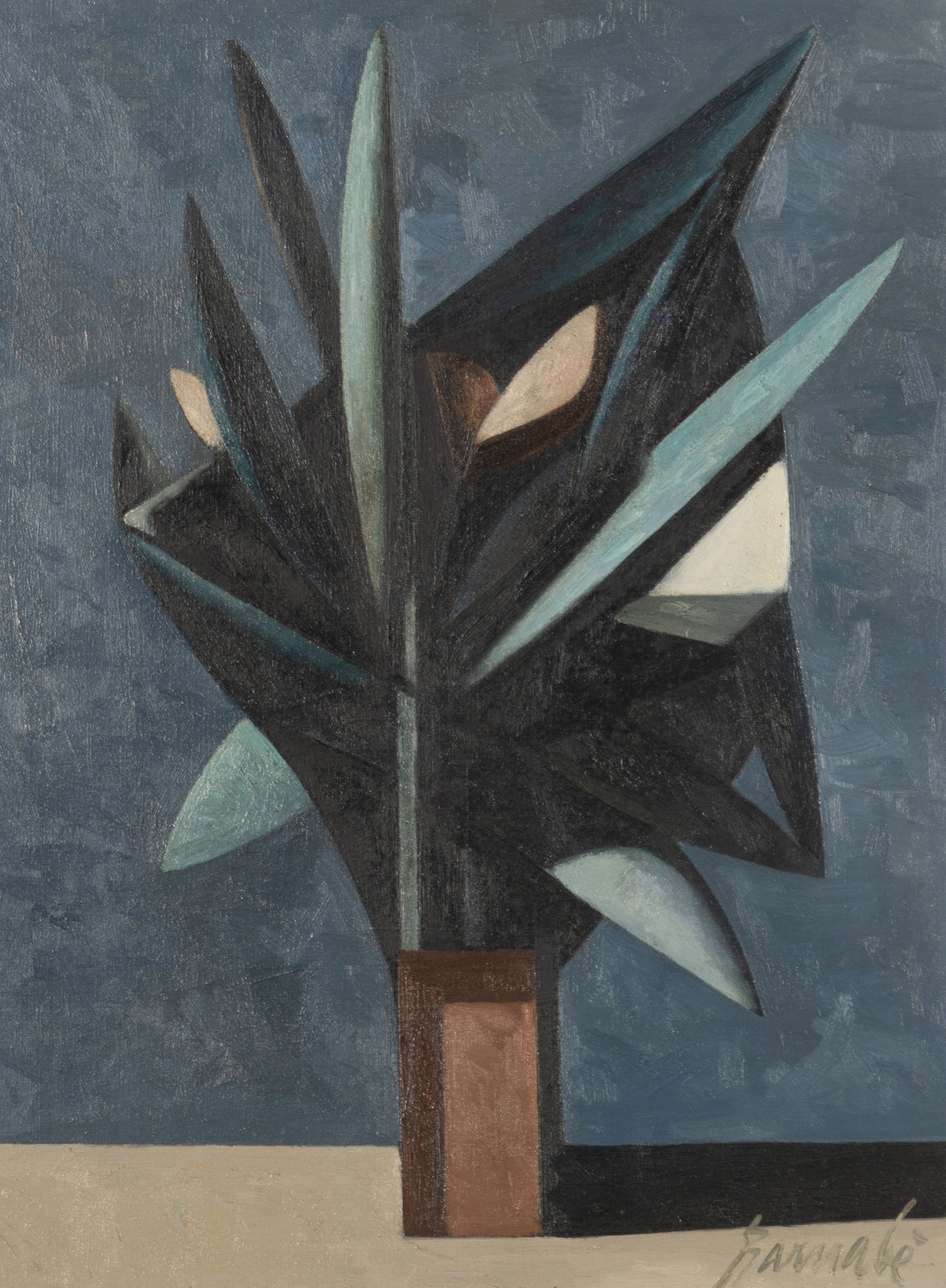 Duilio Barnabè | Bouquet: Blue Background (Circa 1958) | MutualArt