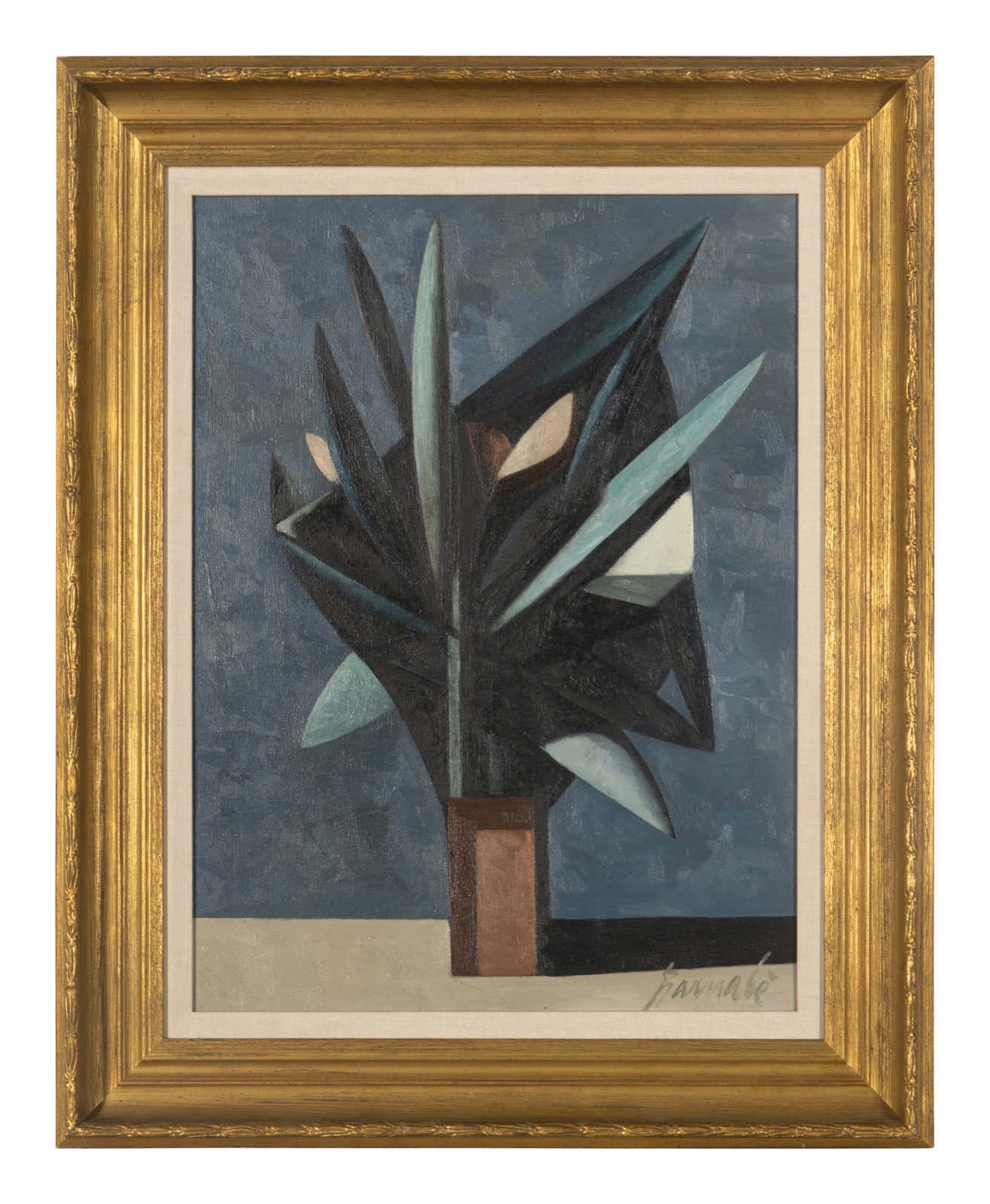 Duilio Barnabè | Bouquet: Blue Background (Circa 1958) | MutualArt
