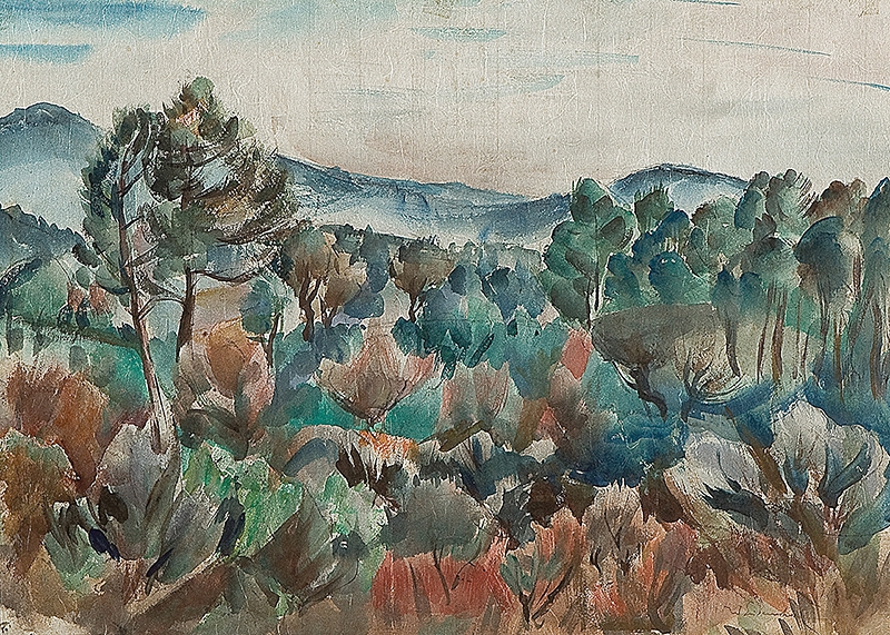 Willy Eisenschitz | Landschaft in der Drome Aquarell/Papier (1911) | MutualArt