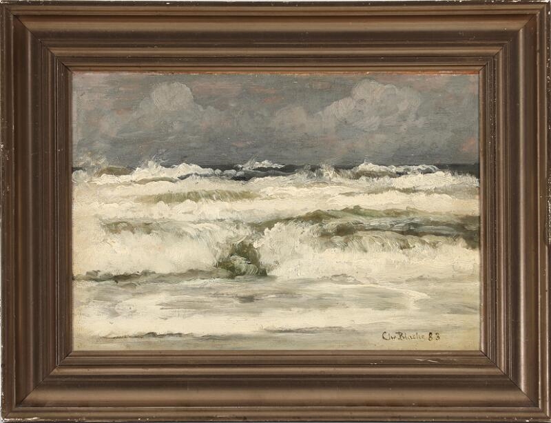 Christian Blache | Coastal view with roaring waves | MutualArt
