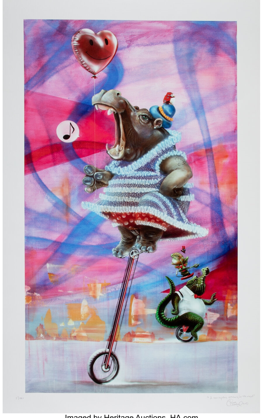 Brett Crawford | 2 Unicycles Passing in the Night (2019) | MutualArt