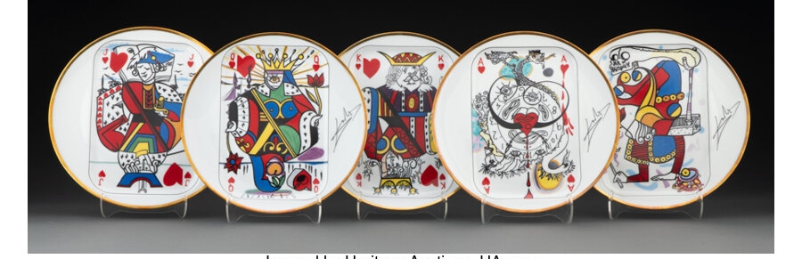 Salvador Dalí | Collection of Five Flush Royal and Joker Plates, 1967 ...