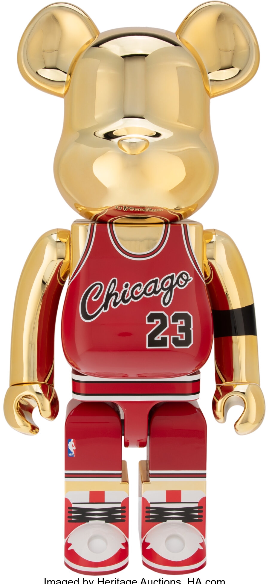 Be@rbrick | Michael Jordan 1985 Rookie Jersey 1000% Gold Chrome (2021) | MutualArt