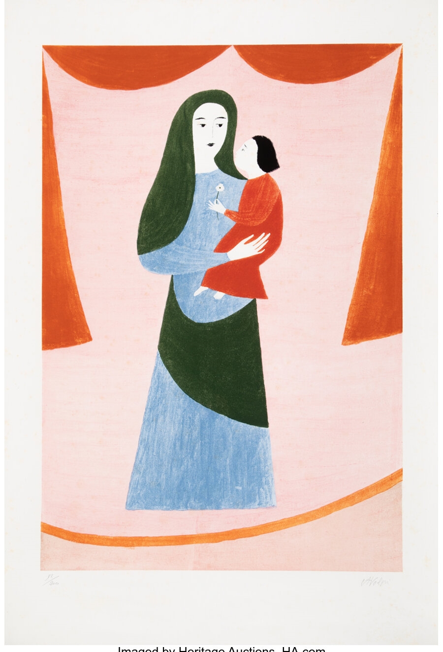 Alfredo Volpi | Madonna, circa 1980 (Circa 1980) | MutualArt