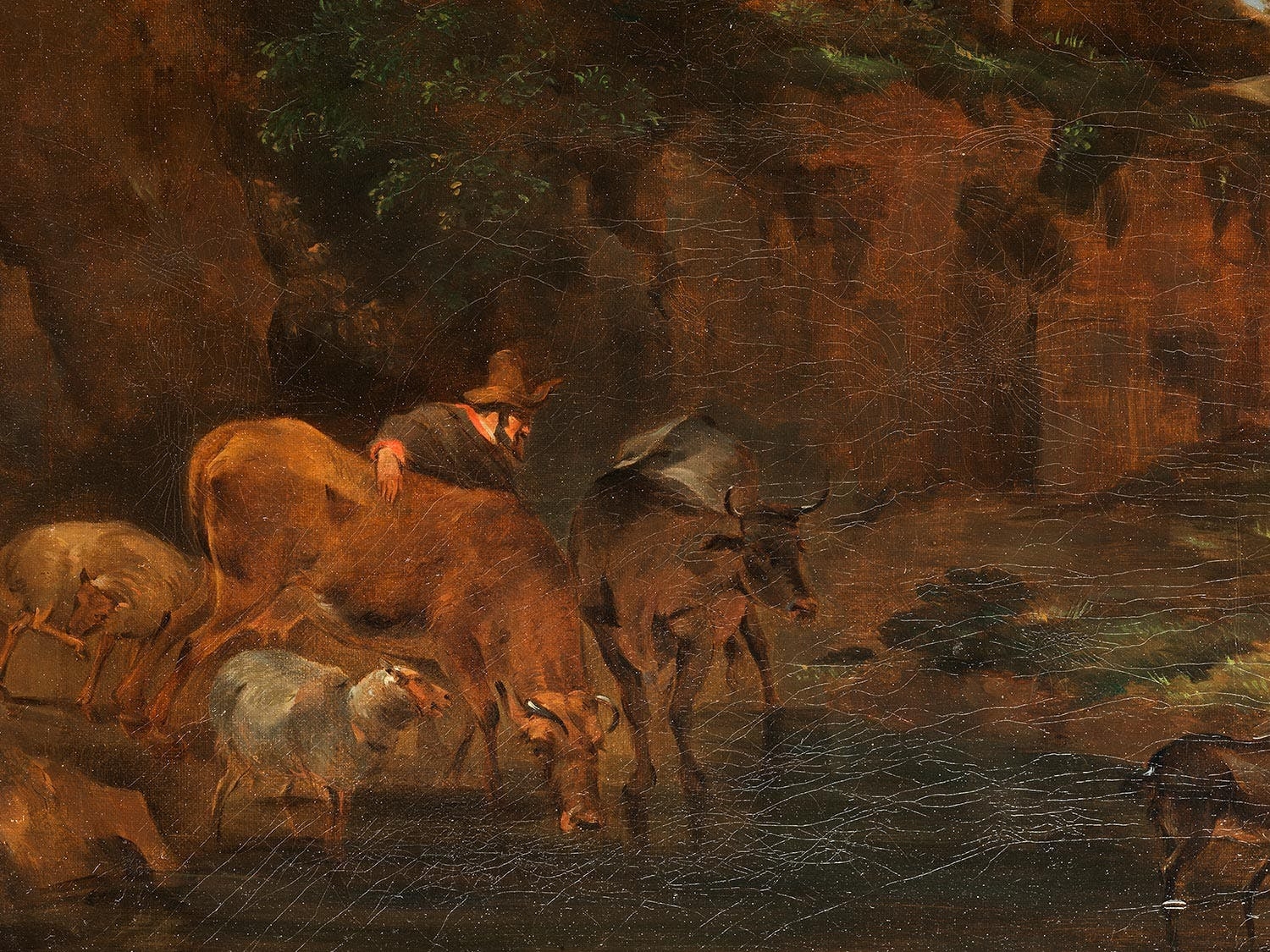 Nicolaes Berchem | LANDSCHAFT IM LICHT EINES SPÄTEN NACHMITTAGS MIT ...