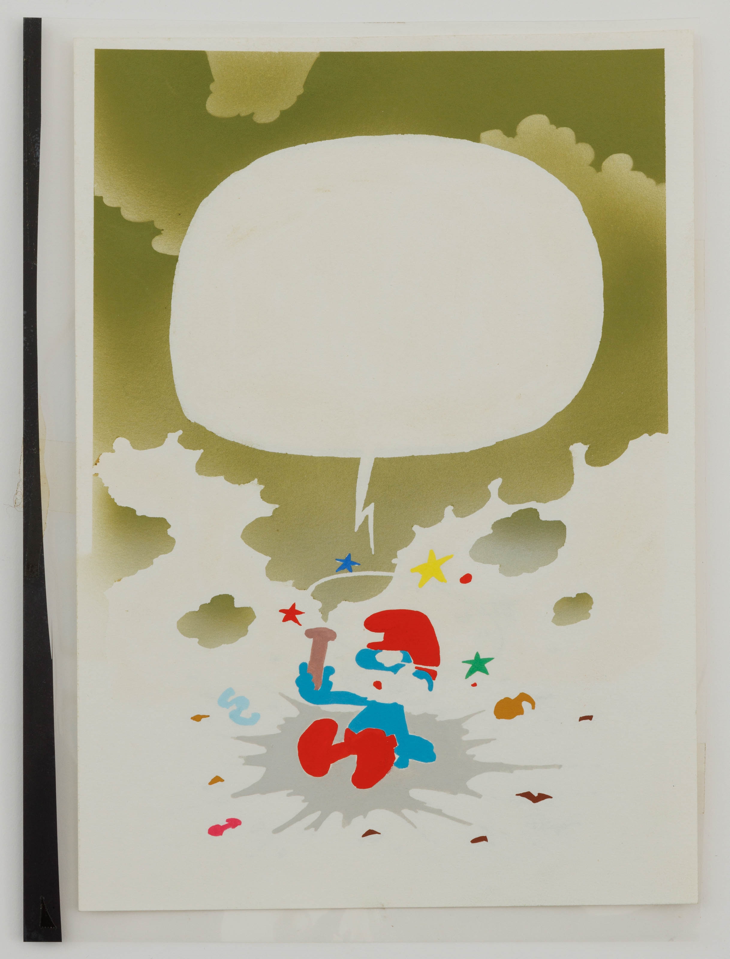 Peyo | Originele tekening van de Smurfen, voor een publicitaire actie ...