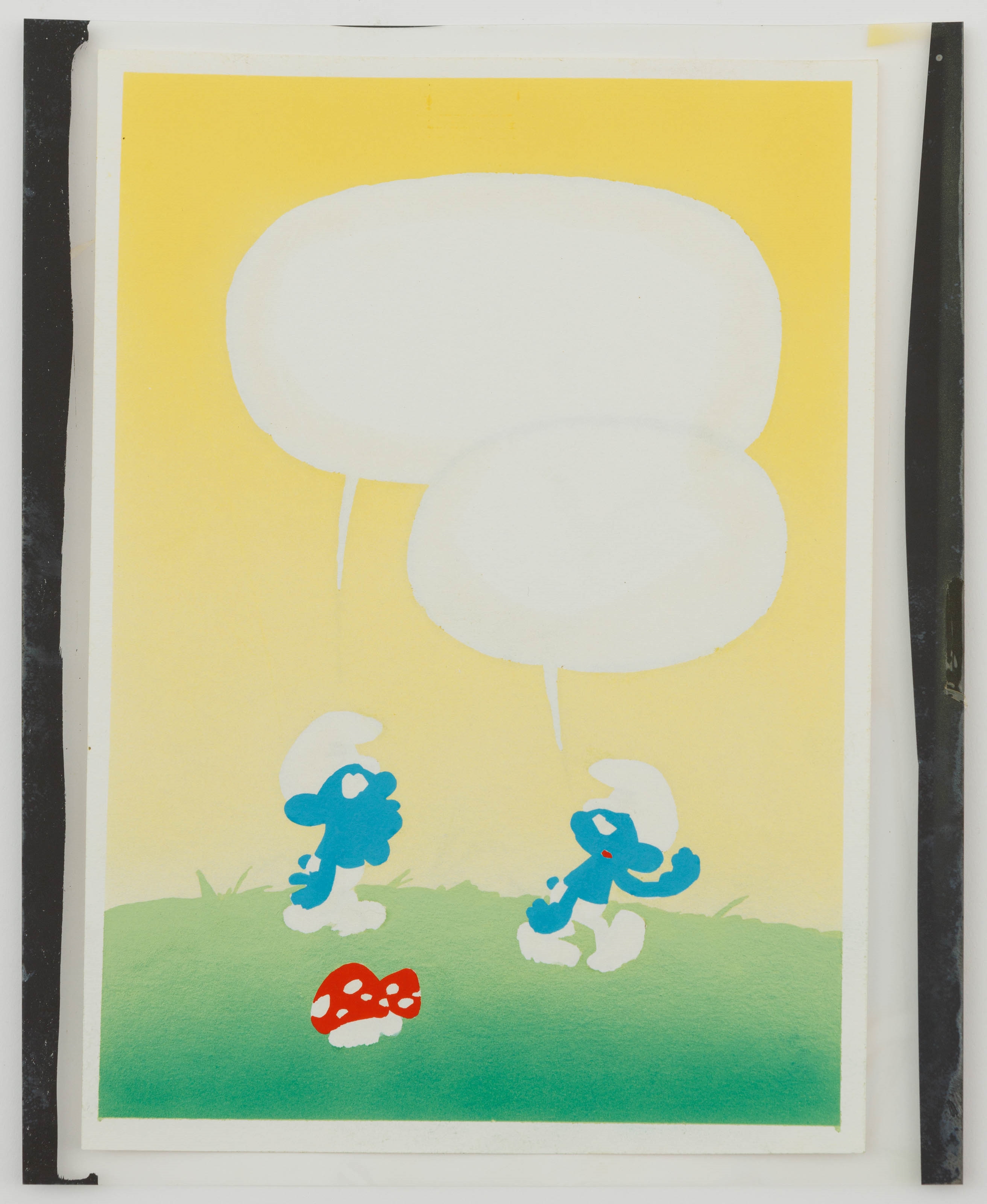 Peyo | Originele tekening van de Smurfen, voor een publicitaire actie ...