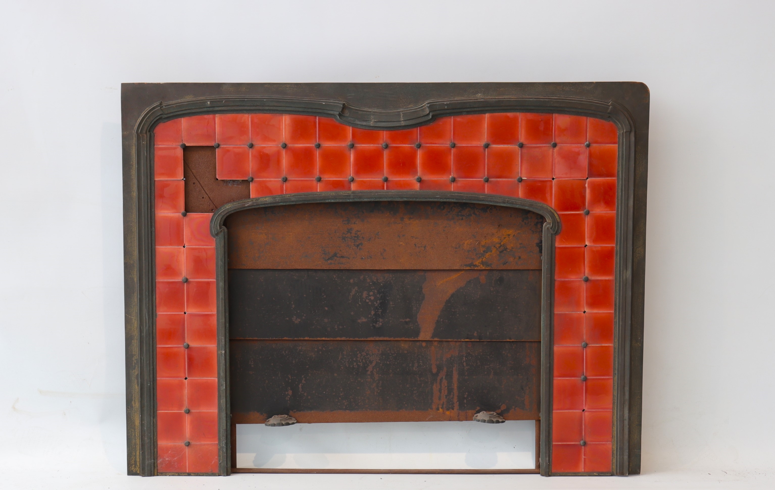 Victor Horta | Victor HORTA (1861-1947) bronze fireplace and ceramic ...