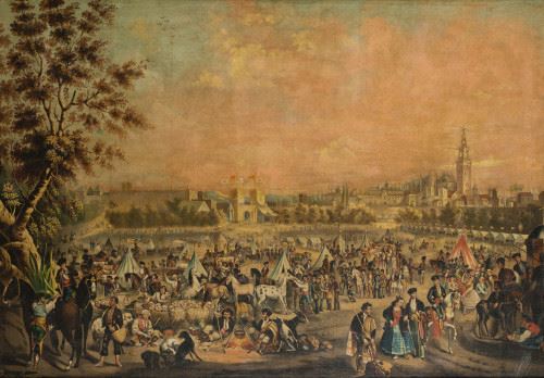 Augustin Maria Larra | La Feria de Sevilla en panorámica del Prado de ...