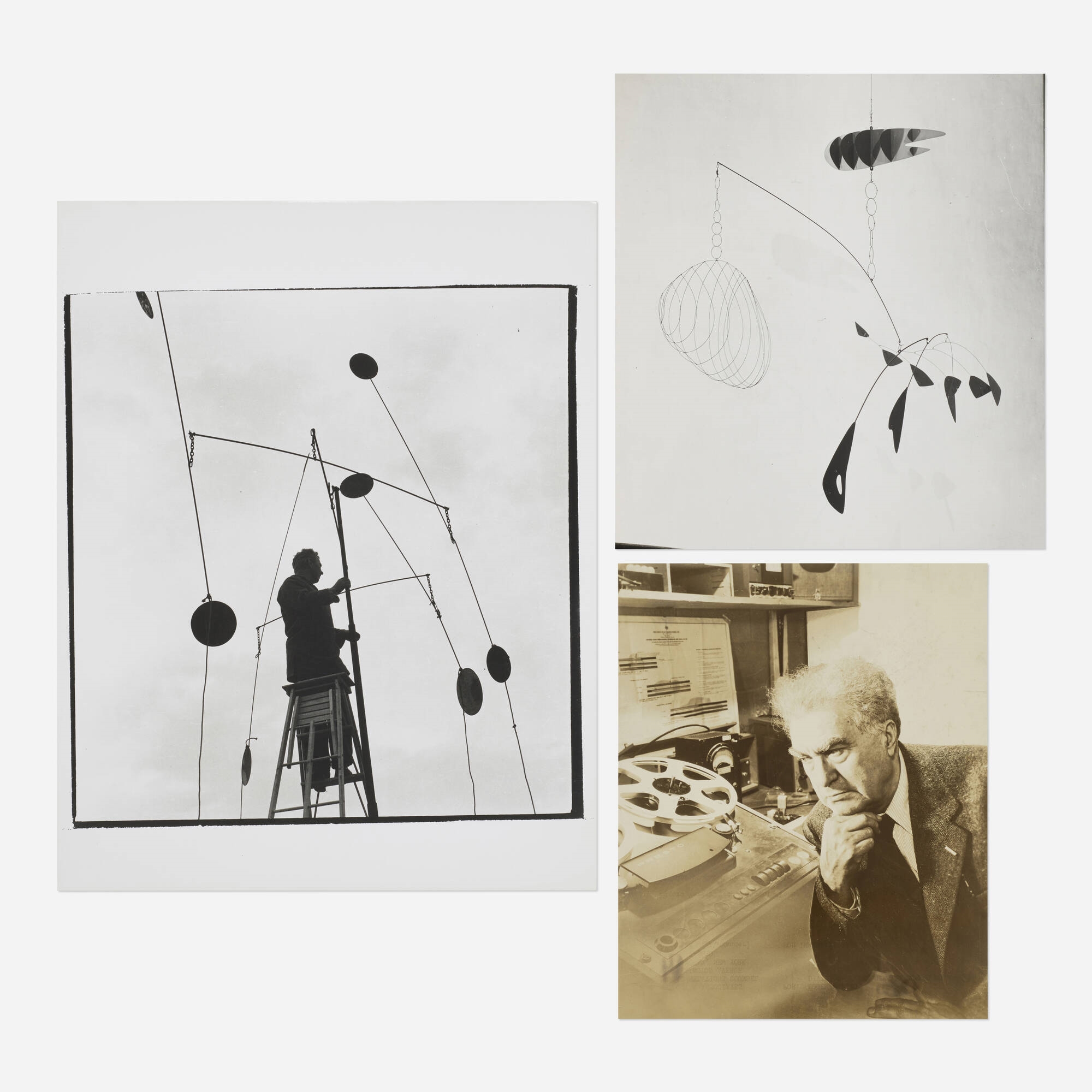 Herbert Matter | Calder assembling Five Rods and Nine Discs; Untitled ...