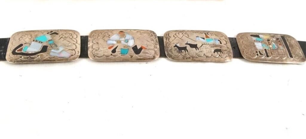 Benjamin Roubaud | Benjamin Becenti Dine' Storyteller Concho belt (1960 ...