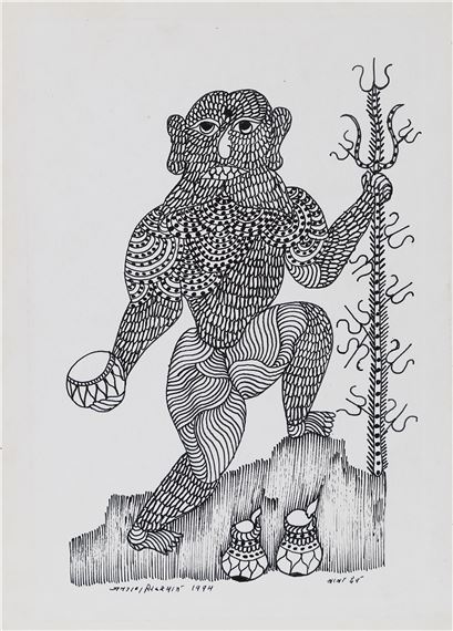 Jangarh Singh Shyam | Baba Dev (Gond) (1994) | MutualArt