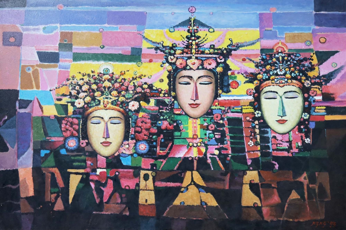 Abas Alibasyah | Tiga Sahabat (1993) | MutualArt