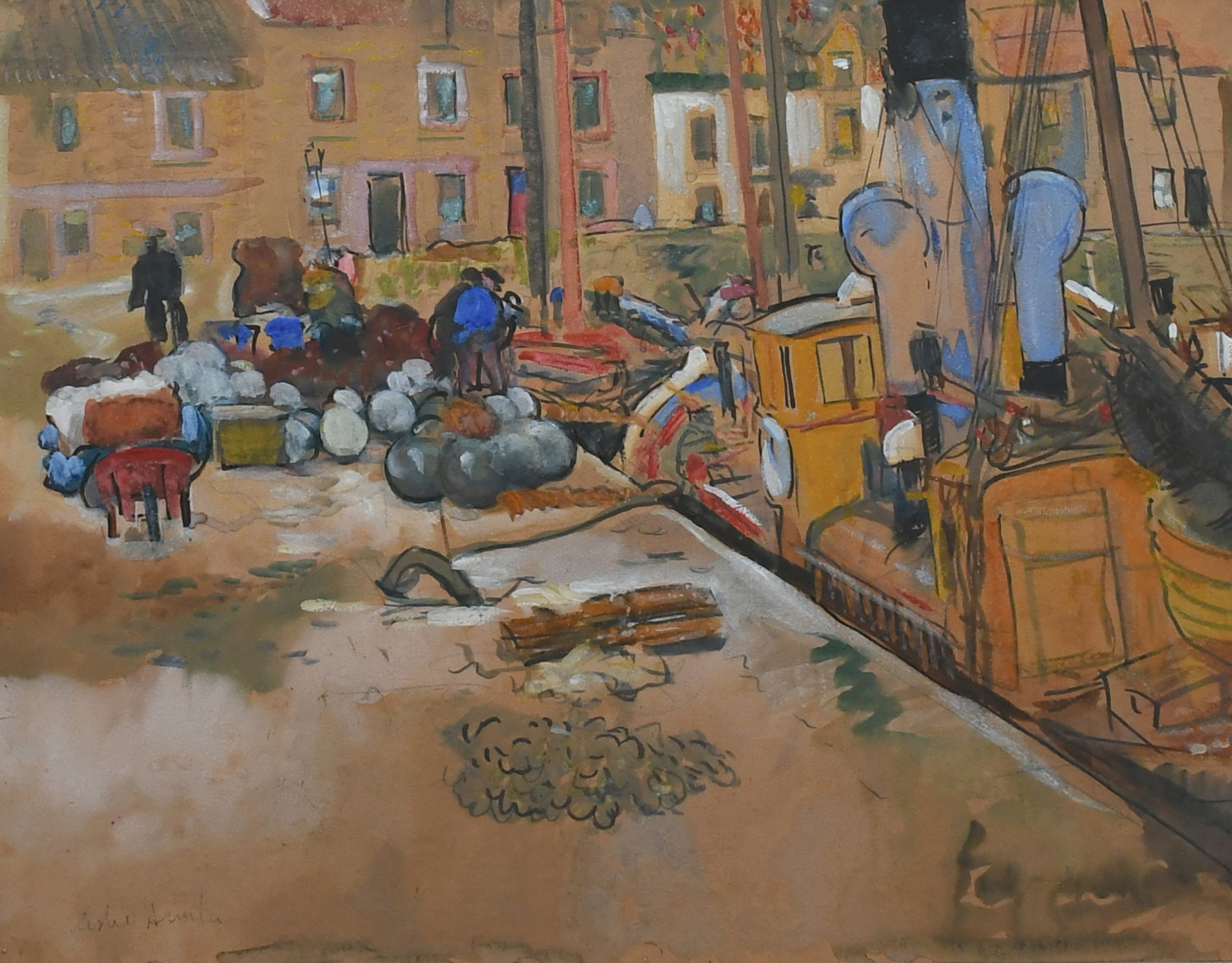 George Leslie Hunter | Gladioli in a green vase (1929) | MutualArt