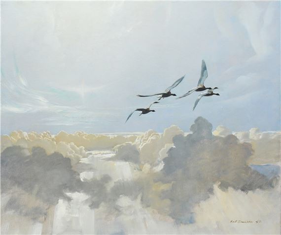 Keith Shackleton | Storm petrels in flight (1988) | MutualArt