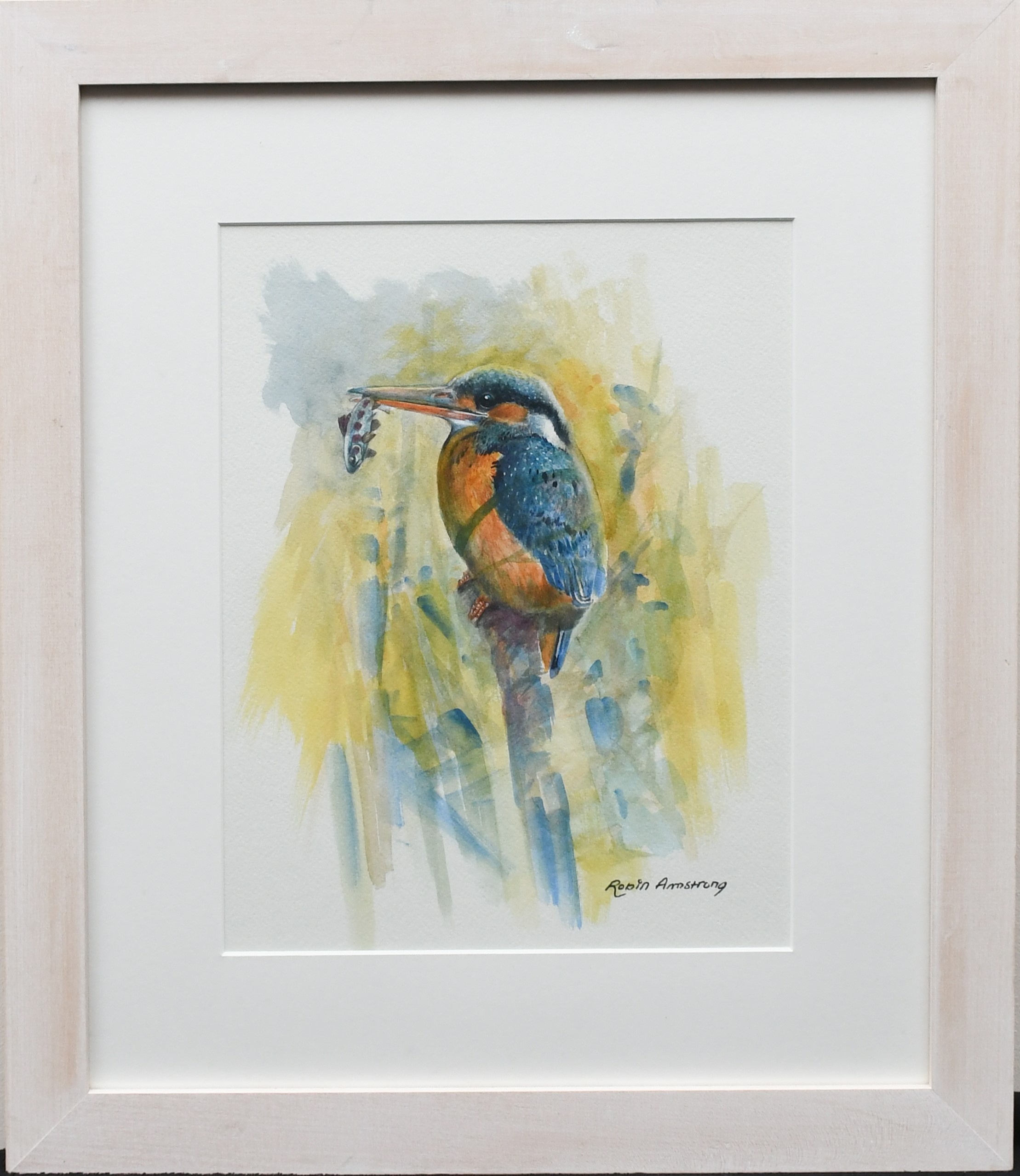 Robin Armstrong | A kingfisher with a fish | MutualArt