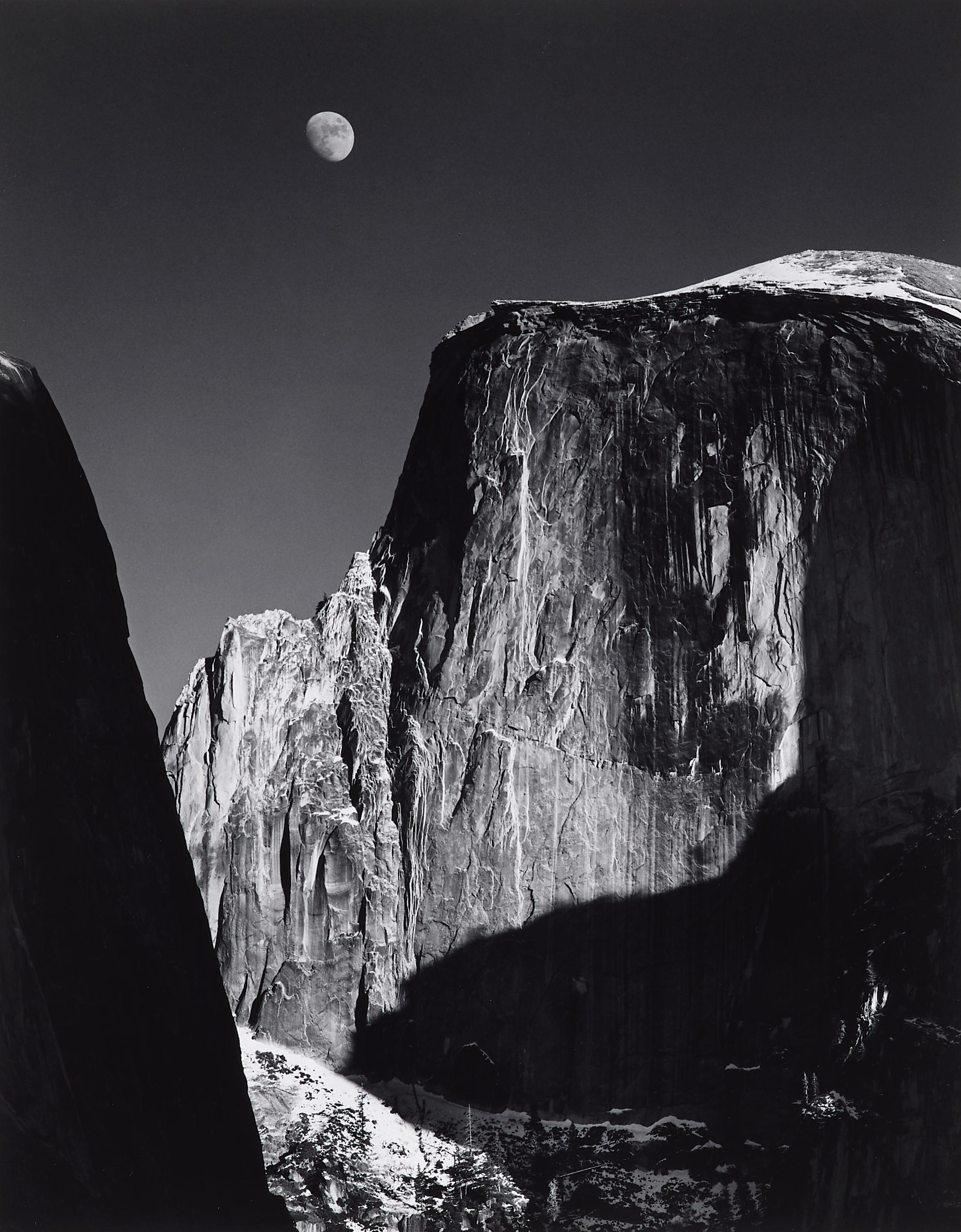 Ansel Adams | Half Dome and Moon, Yosemite National Park, California ...