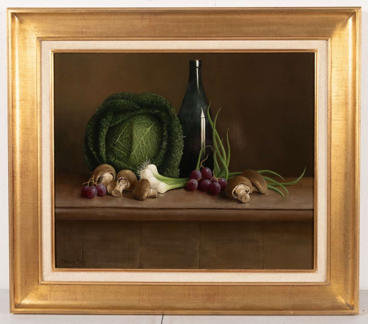 Tony De Wolf | Stilleven glazen fles en oogst van het land | MutualArt