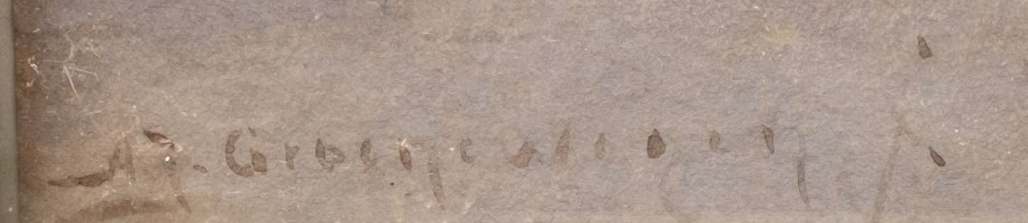 Adrianus Johannes Groenewegen | Boerin met drinkende koe naast een waterput | MutualArt