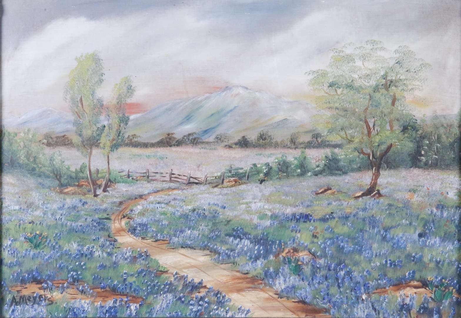 Agnes Meyers | Texaans landschap met bluebonnets | MutualArt