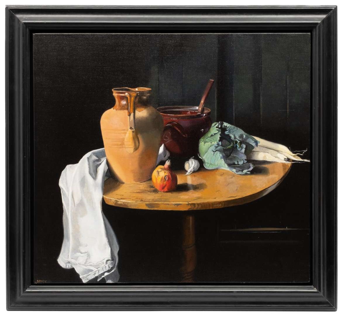 Edward Stone | Interior with pot, pitcher and pommegranade (1999 ...