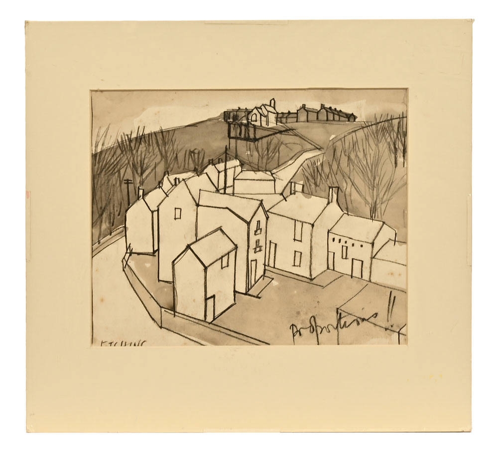 Percy Kelly | Preparatory sketch for an etching | MutualArt