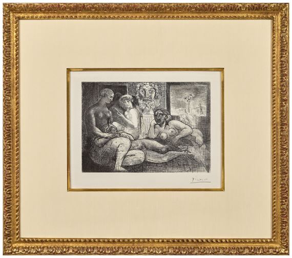 Pablo Picasso | Quatre femmes nues et tête sculptée | MutualArt