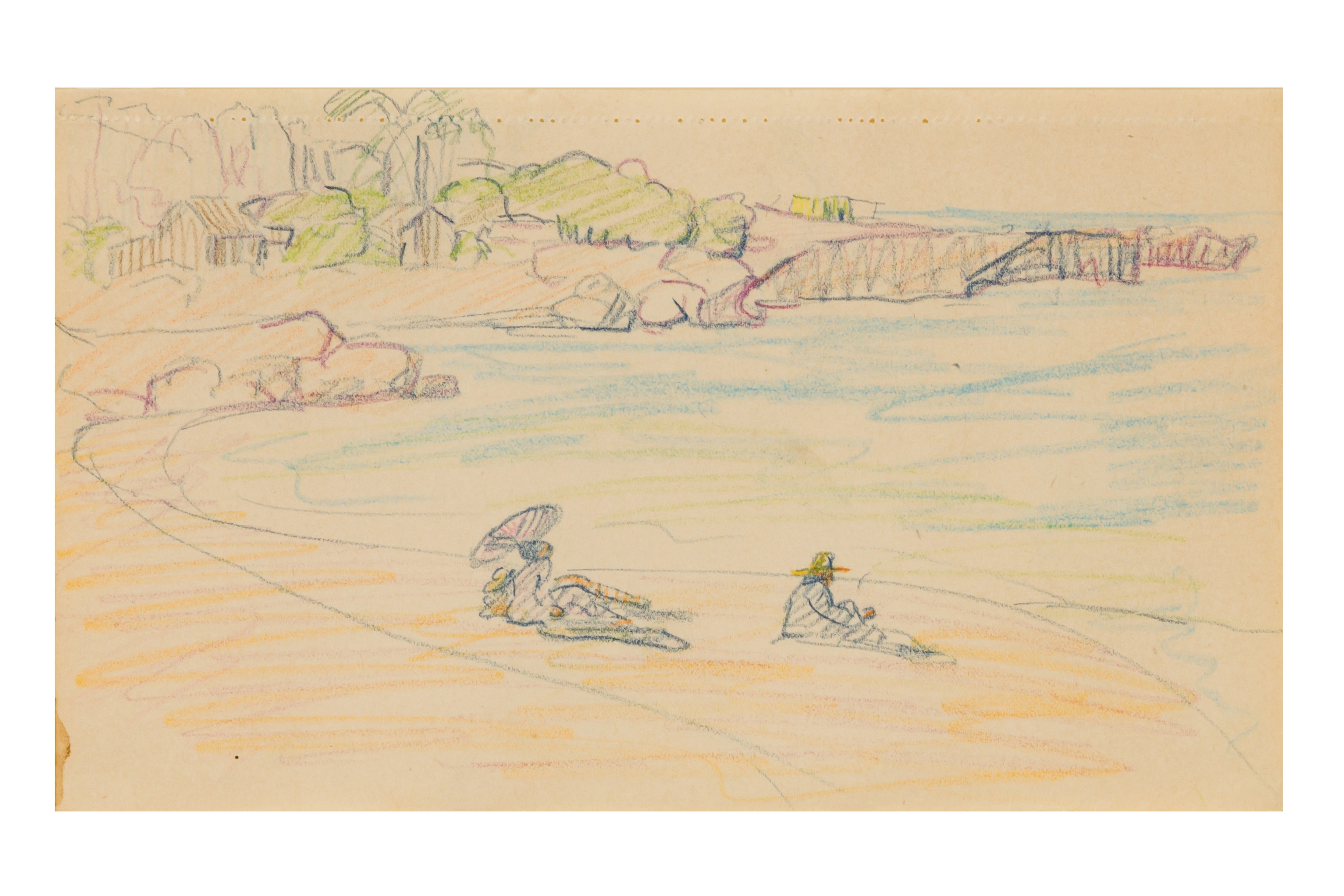 Mary Swanzy | Group of Fishermen; Figures on the Beach | MutualArt