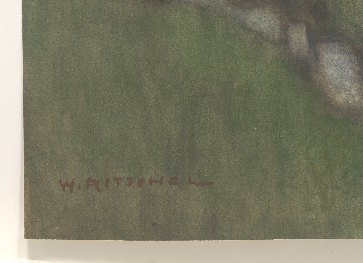 William Ritschel | Dutch landscape with windmill (1864) | MutualArt