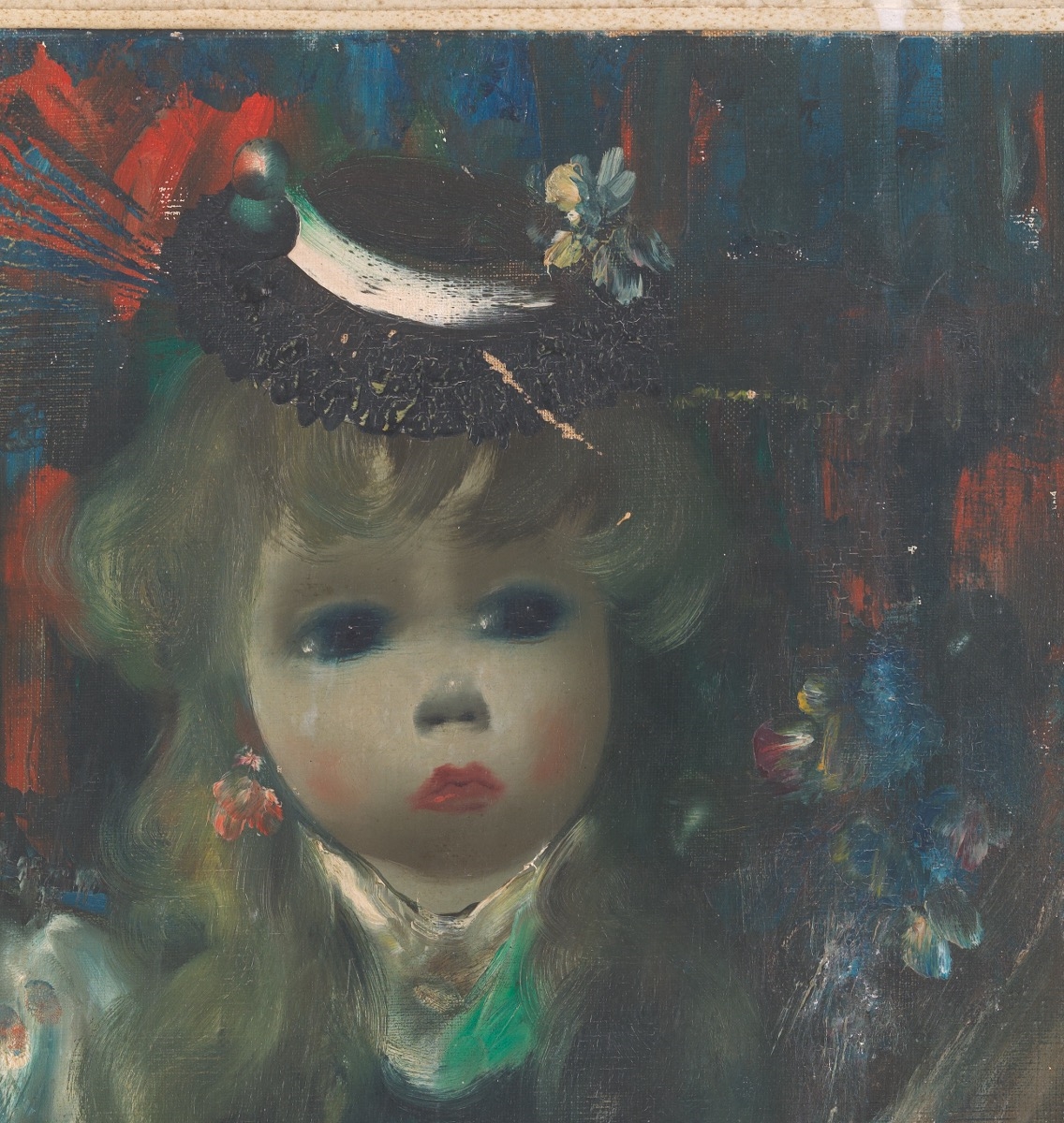 Jean Calogero | Portrait of a Girl with Doll (1922) | MutualArt