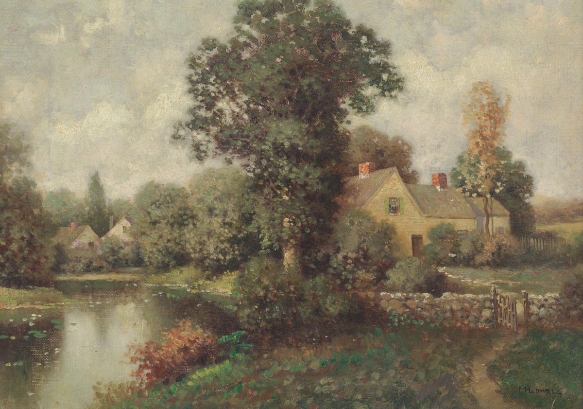 Milton H. Lowell | Landscape with House (1848) | MutualArt