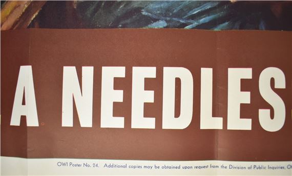 Anton Otto Fischer | WWII A NEEDLESS SINKING POSTER (Circa 1943) | MutualArt