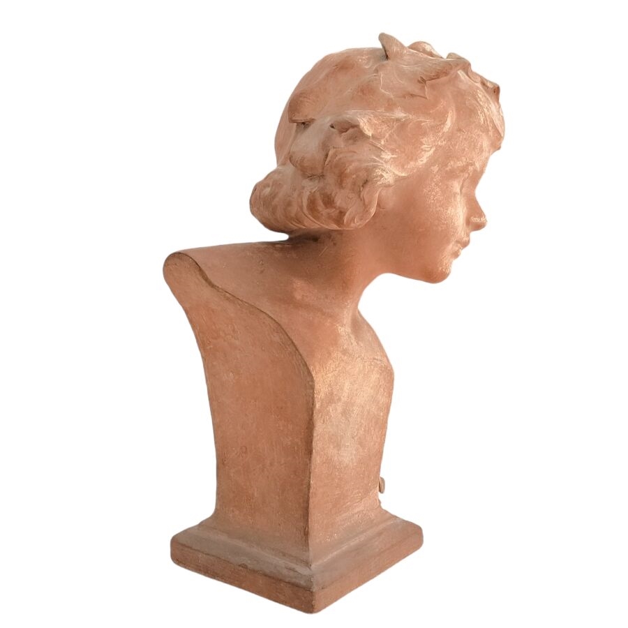 Frédéric Brou | Buste d'enfant aux pampres dans la chevelure, 1904 ...