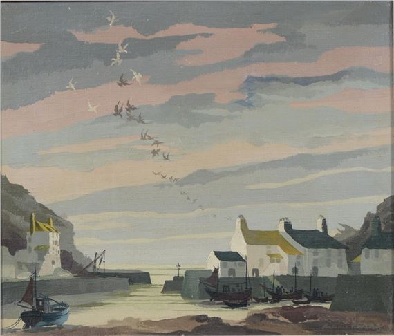 Frederick T.W. Cook | - Cornish Fishing Village, | MutualArt