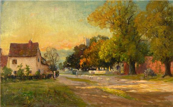 Charles Carter Read | A Worcestershire Village, | MutualArt