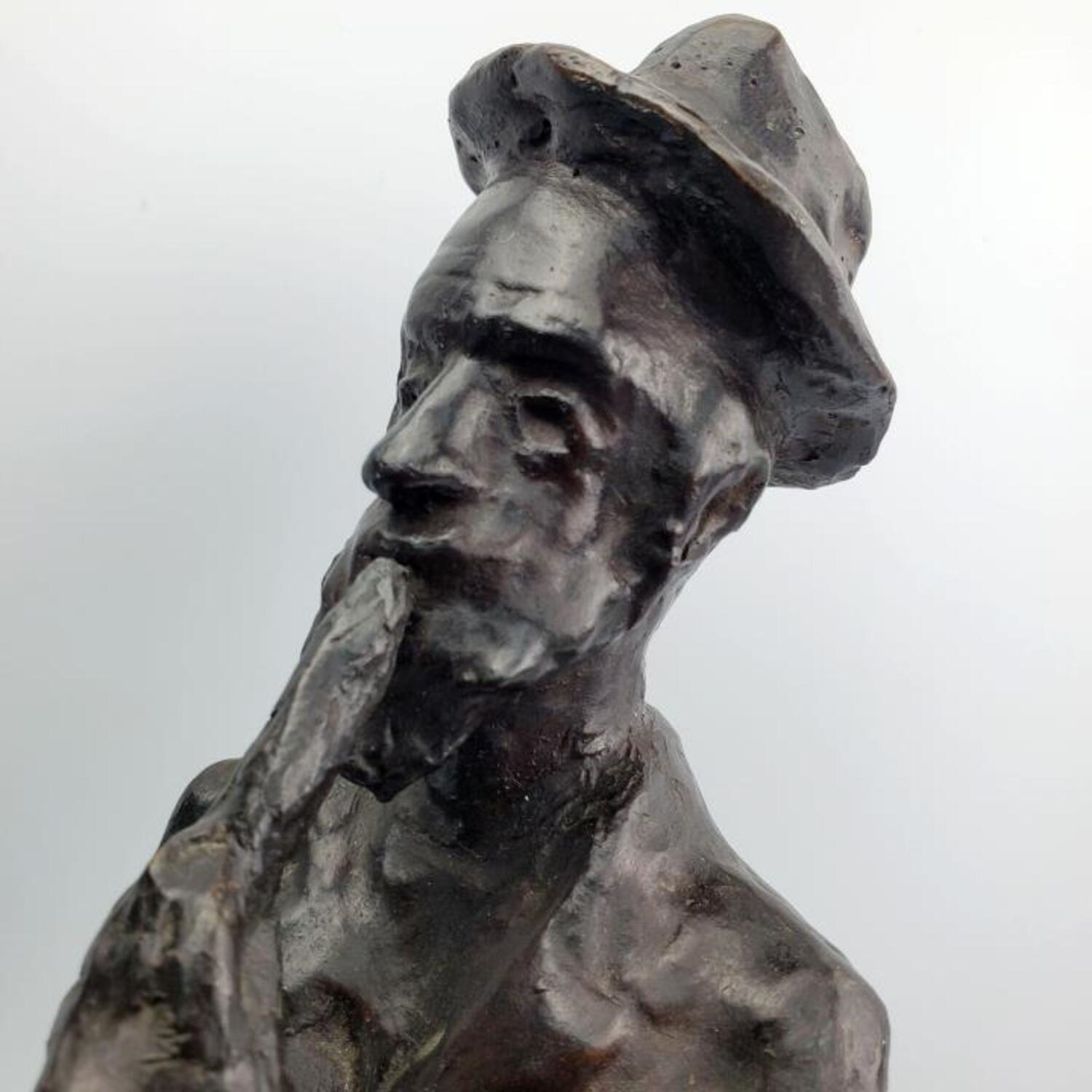 Emmanuel Mané-Katz | 1962) Rare Bronze Figure of a Jewish Musician ...