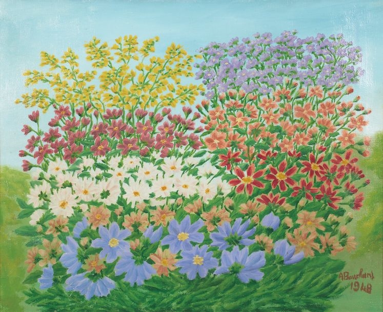 August André Bauchant | Massif de fleurs (1948) | MutualArt