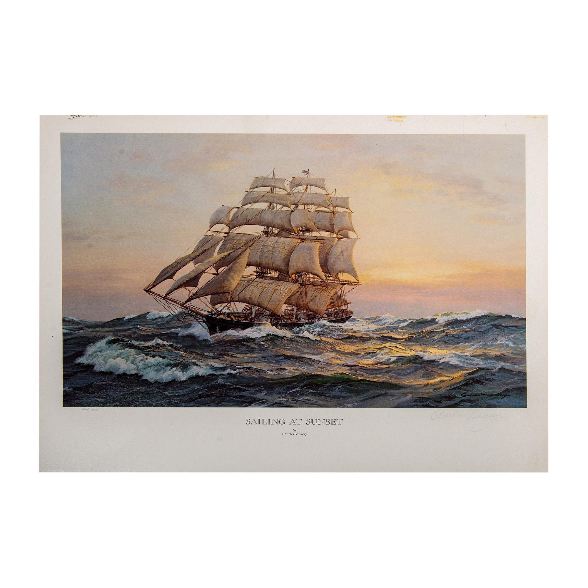 Charles Vickery | SUNSET SAILING (1970) | MutualArt