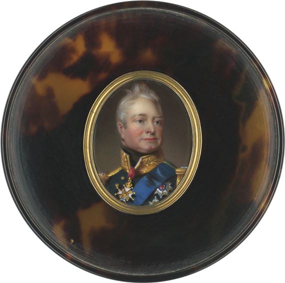 Henry Bone | Miniatur Portrait des Königs William IV., in blauer ...