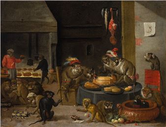 David Teniers the Younger | The Monkeys’ Banquet | MutualArt