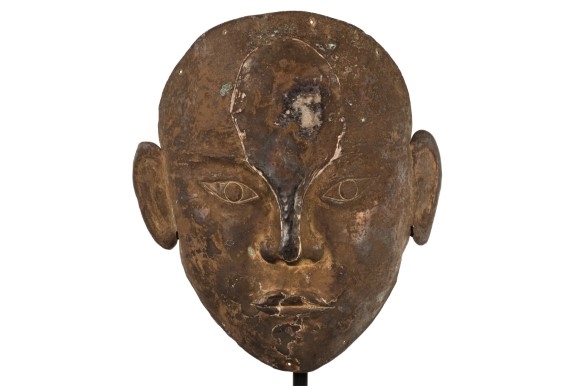 Liao Dynasty | CHINESE LIAO DYNASTY BRONZE DEATH MASK | MutualArt