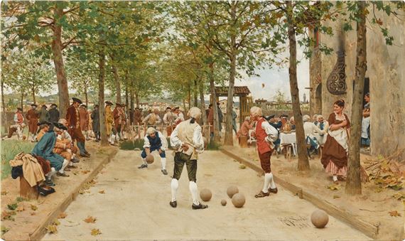 Raffaello Sorbi | A Game of Boules (1881) | MutualArt