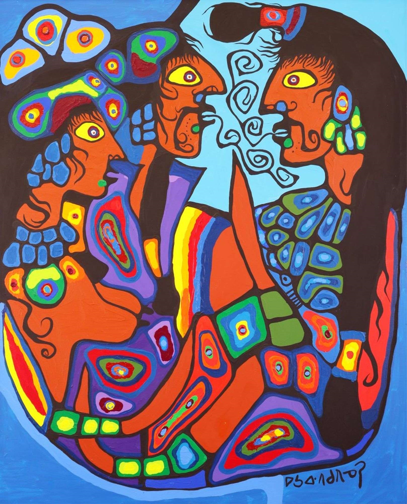 Norval Morrisseau | THUNDERBIRD MEDICINE SOCIETY | MutualArt