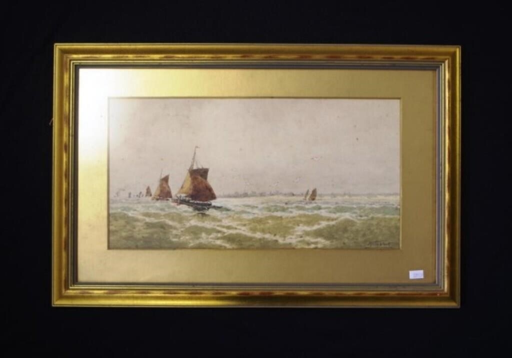 Henri Tebbitt | Boats in the Harbour | MutualArt