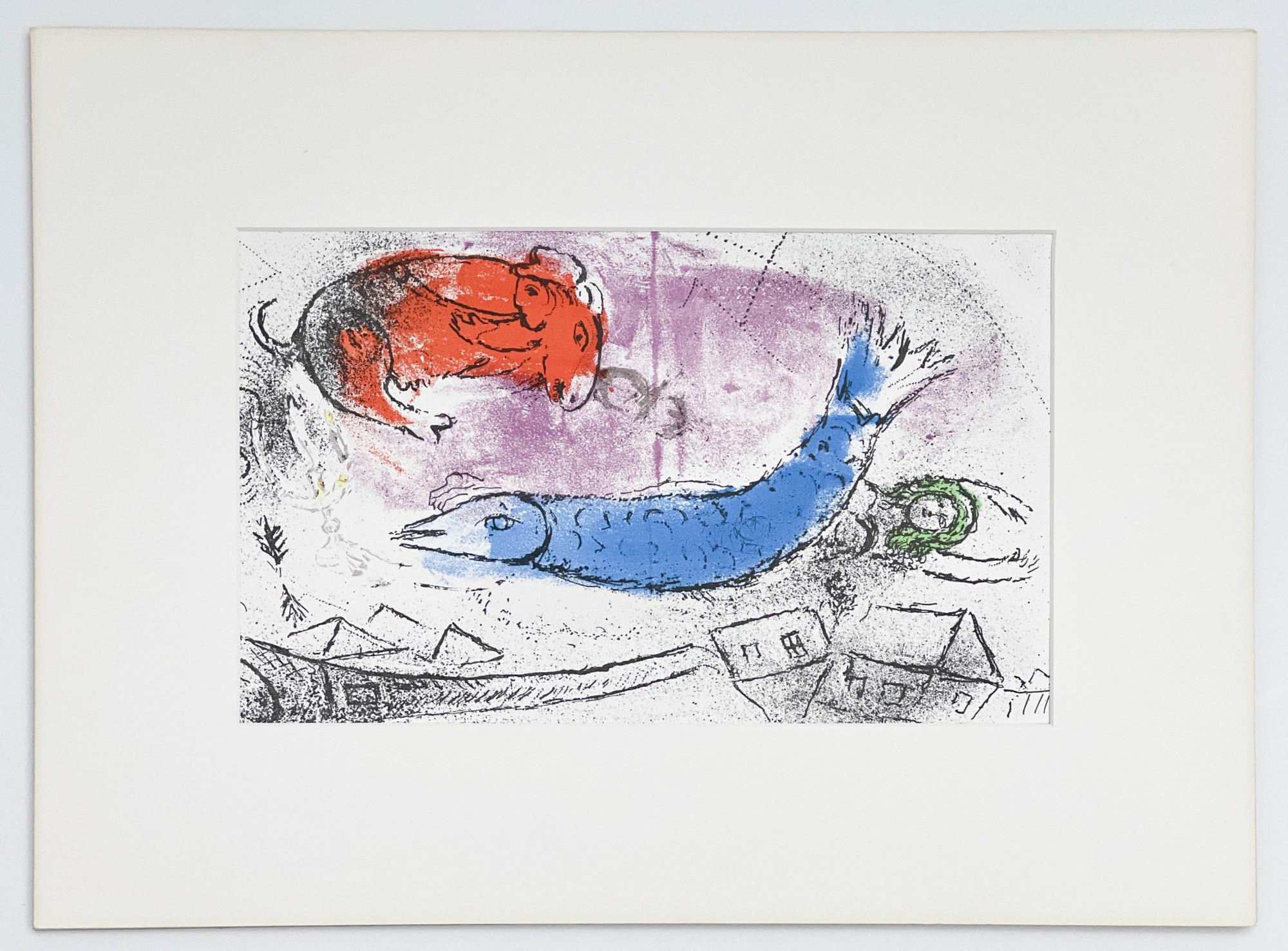 Marc Chagall | Le Poisson Bleu (The Blue Fish) (1957) (1957) | MutualArt